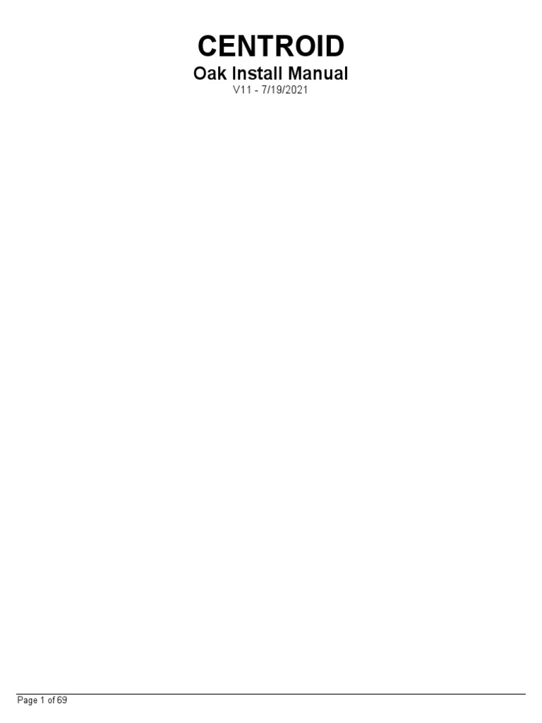 Centroid Oak Install Manual | PDF | Antivirus Software | Installation (Computer Programs)