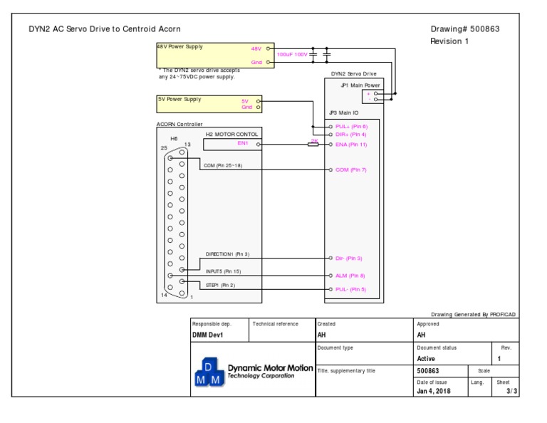 DYN2 AC Servo Drive to Centroid Acorn Connection | PDF | Electrical ...