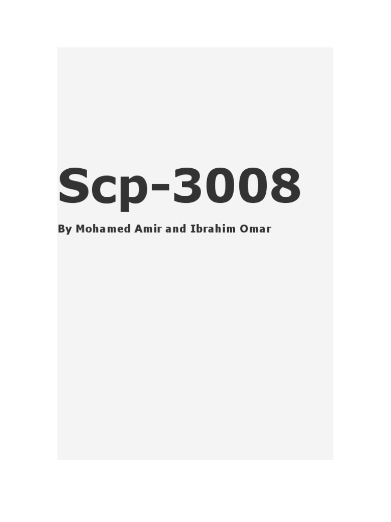 SCP - 3008 | PDF