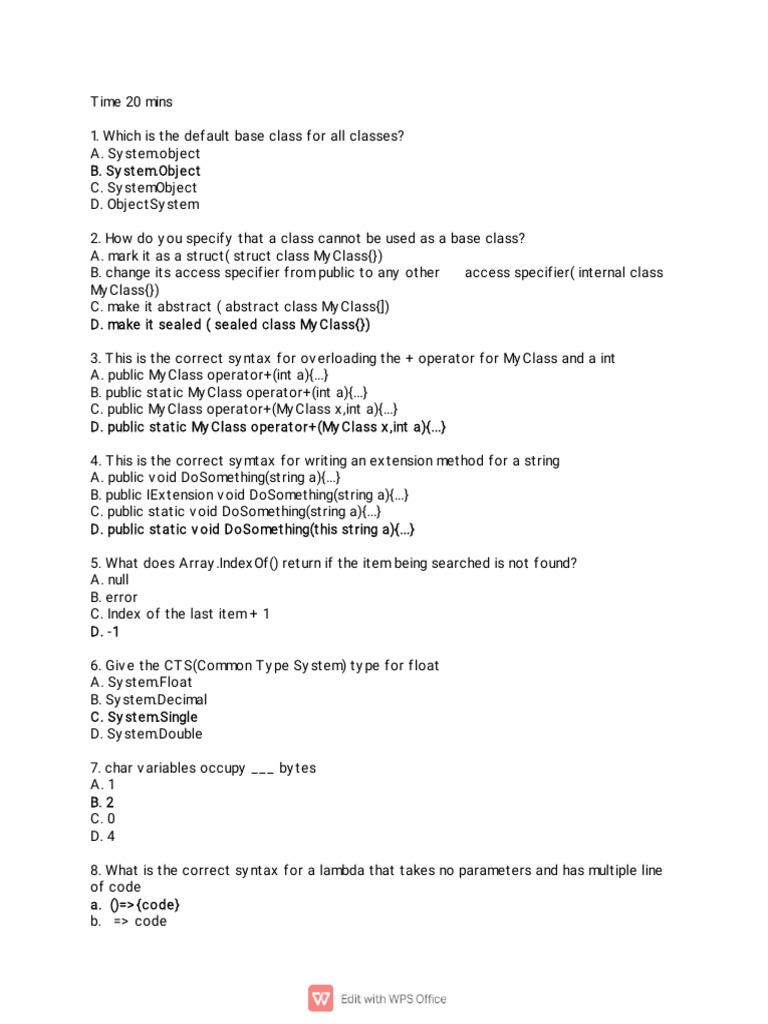 MCQ | PDF | Computer Programming