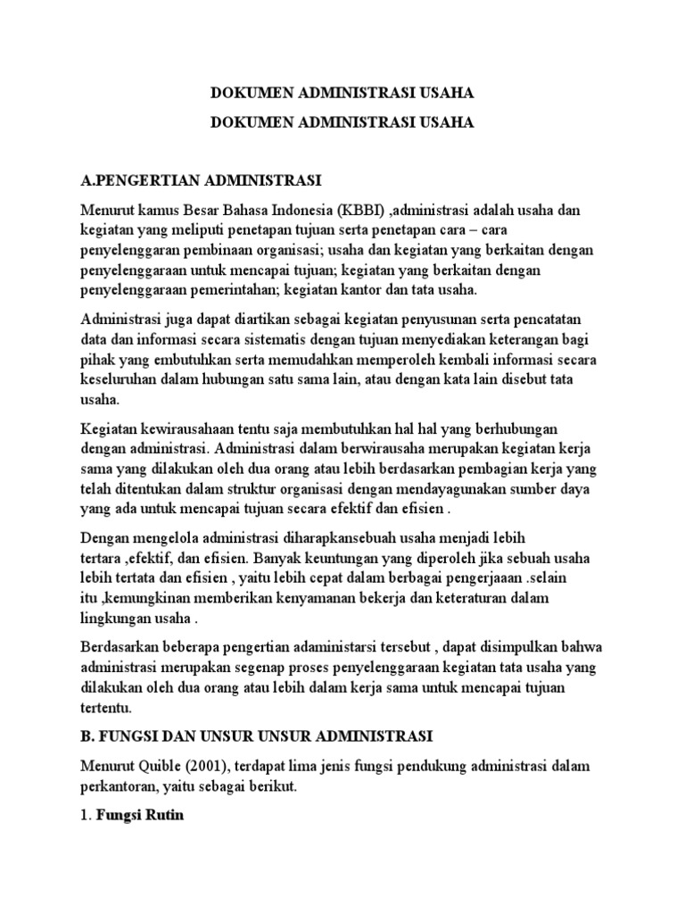 3.3.dokumen Administrasi Usaha | PDF