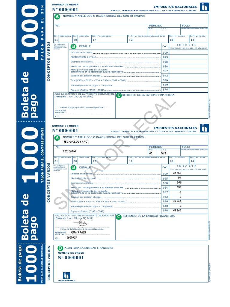 Formulario 1000 | PDF | Microeconomía | Ley común
