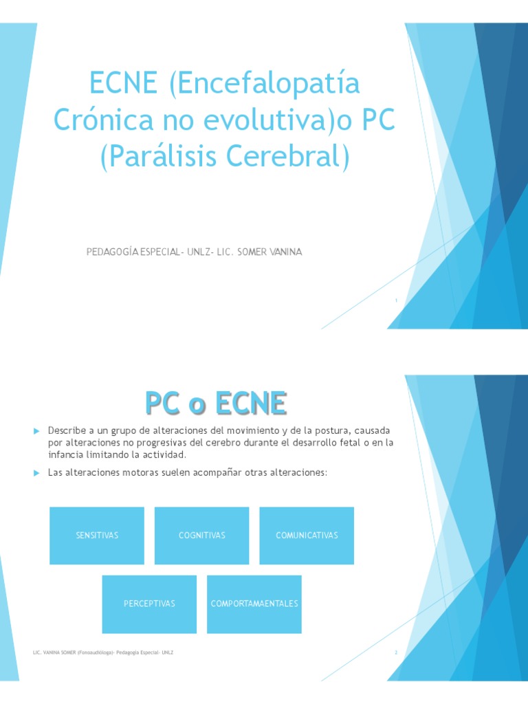 ECNE (Encefalopatía Crónica No Evolutiva) o PC (Parálisis Cerebral) | PDF | Parálisis cerebral ...