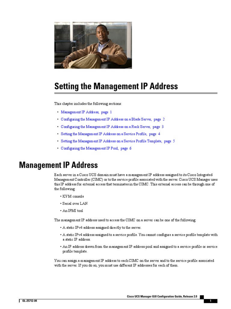 B UCSM GUI Configuration Guide 2 0 Chapter 011011 | PDF | Ip Address | Internet Protocols