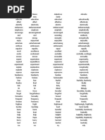 Table of Verbs Nouns Adjs Advs | PDF
