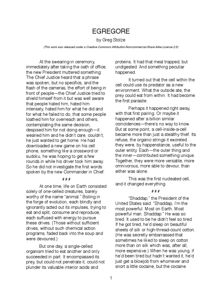 Egregore | PDF | Consciousness | Mind