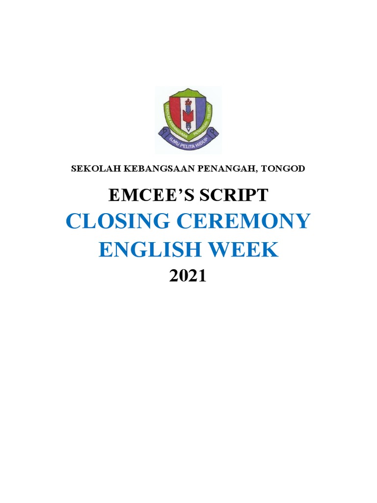 Closing Ceremony Emcee's Script | Download Free PDF | Human Communication