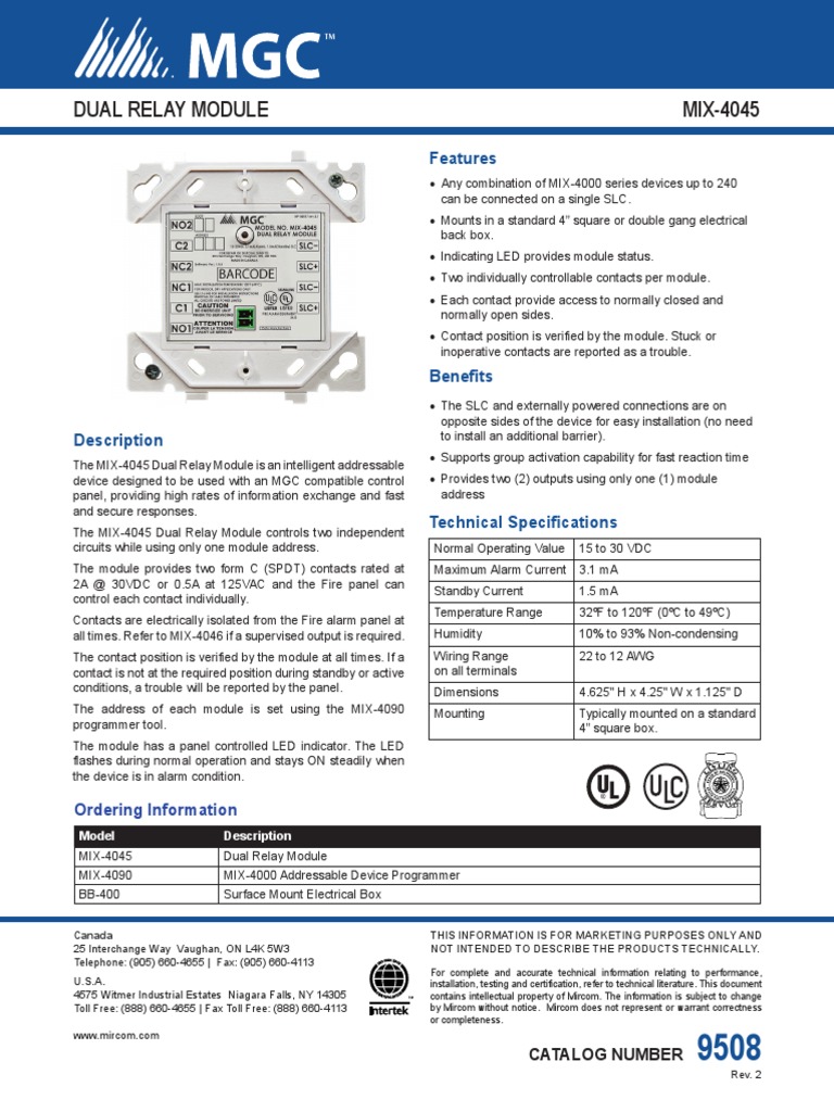Mix 4045 | PDF | Relay | Switch