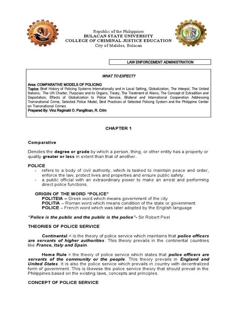 Notes For Comparative Models of Policing | Download Free PDF | Police ...