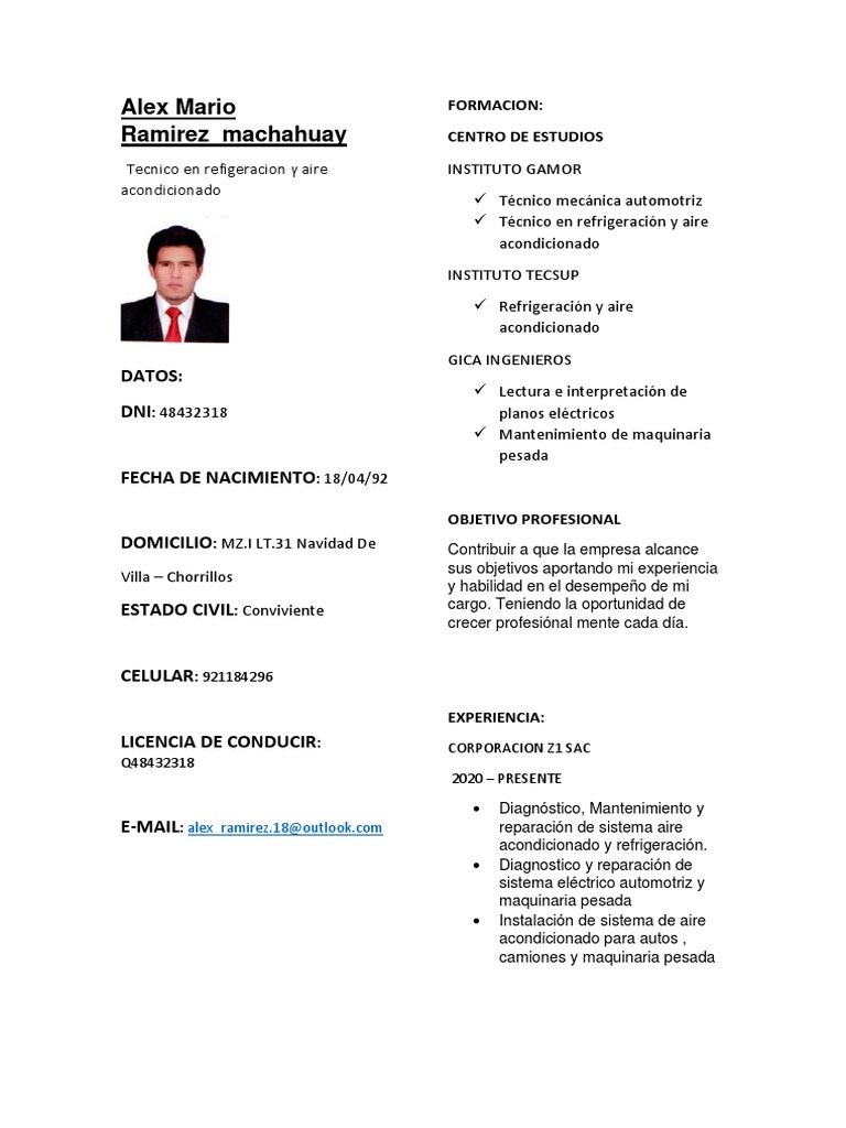 Alex CV 2 | PDF | Coche | Camión