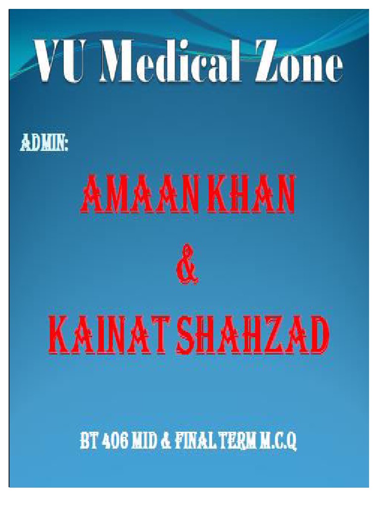 BT 406 M.C.Q File by Amaan Khan | PDF | Experiment | Experience