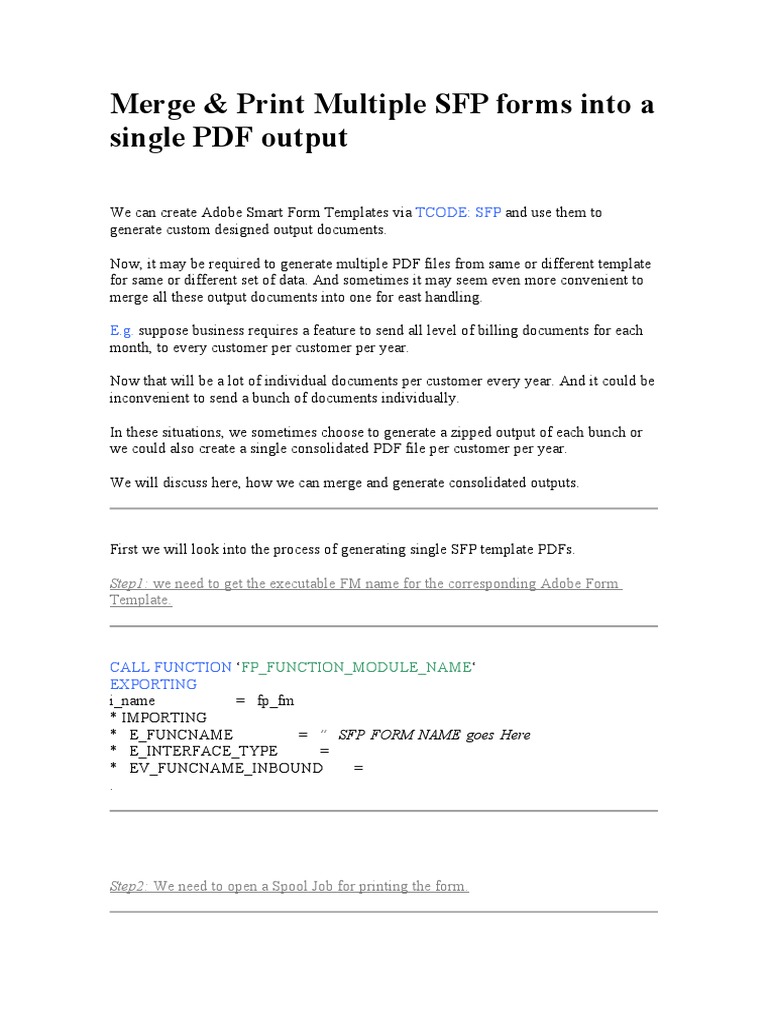 Merge Multiple SFP Forms into Single PDF | PDF | Computer Programming ...
