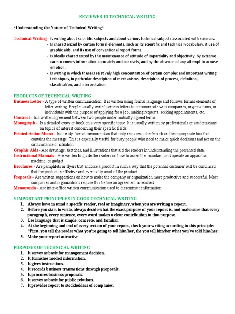 Technical Writing Reviewer | PDF | Product Liability | Memorandum