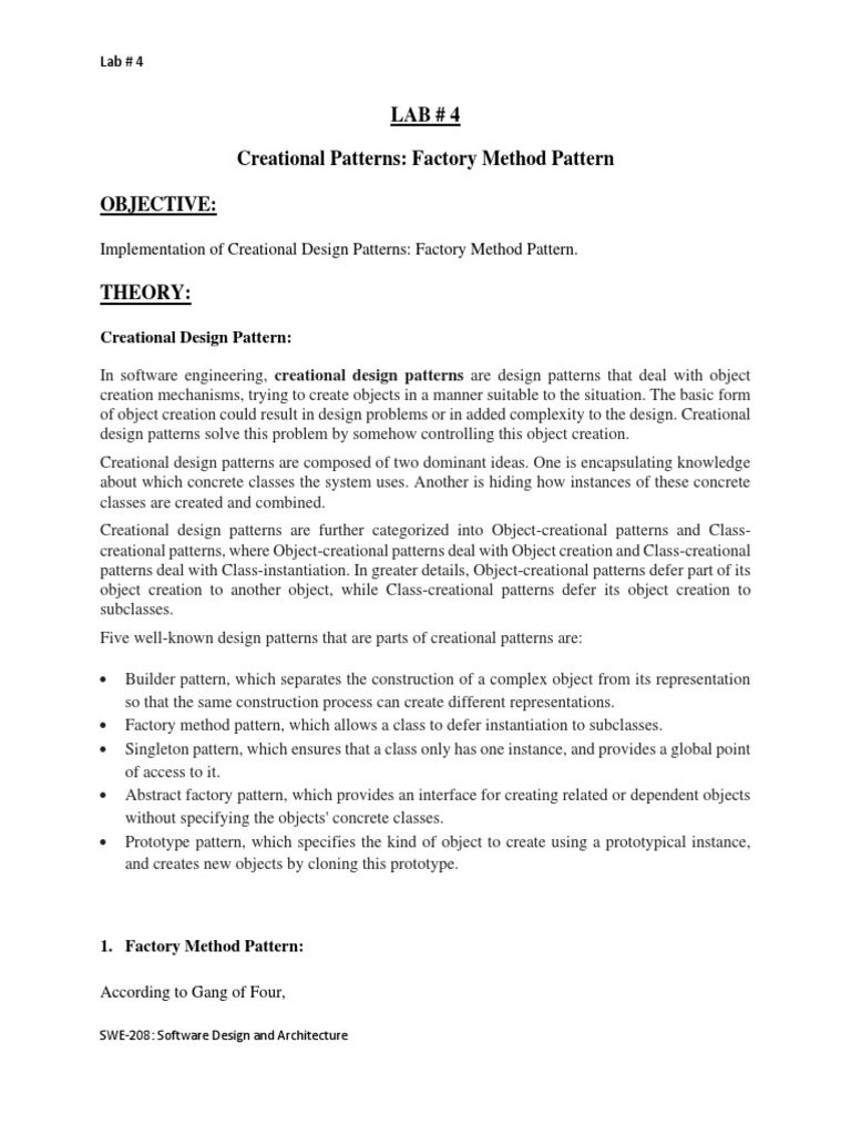 Lab4 Pdf Method Computer Programming Class Computer Programming