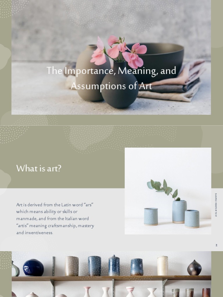 Understanding Art: Its Meaning and Assumptions | PDF | Experience ...