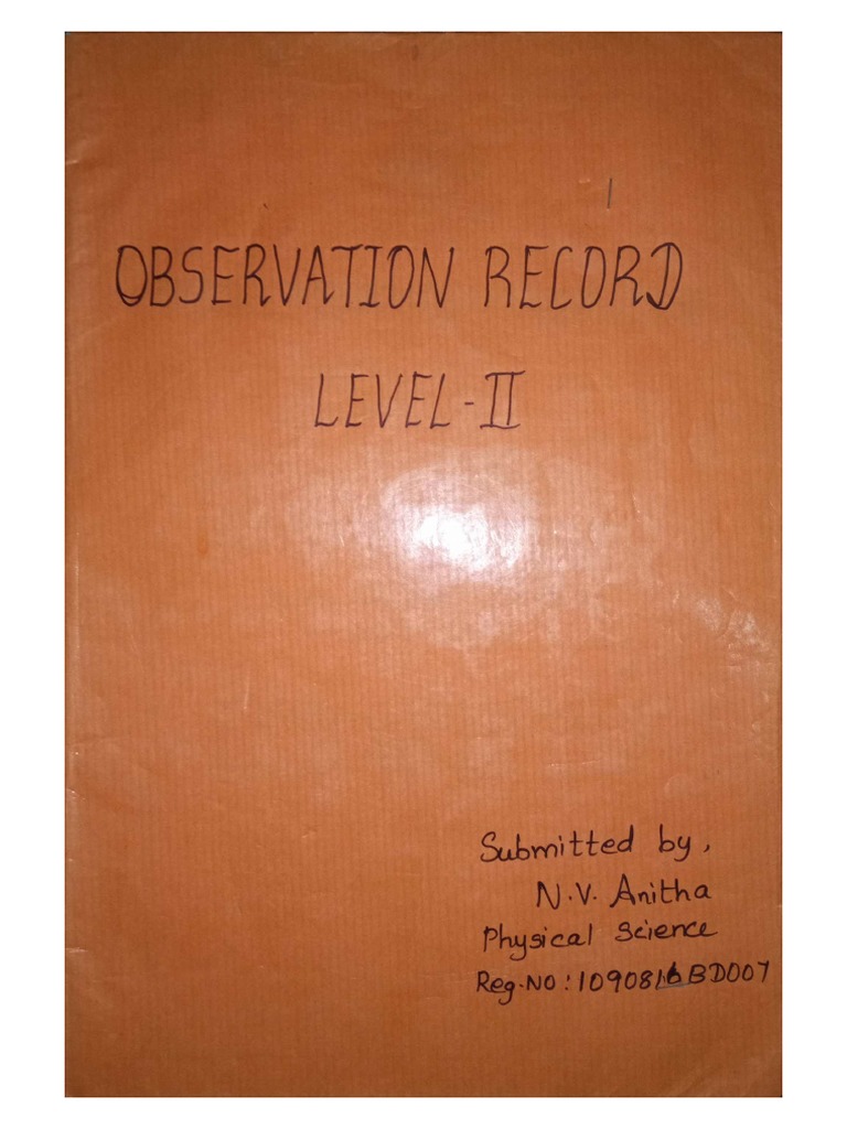 Observation Model Record Level 2 | PDF