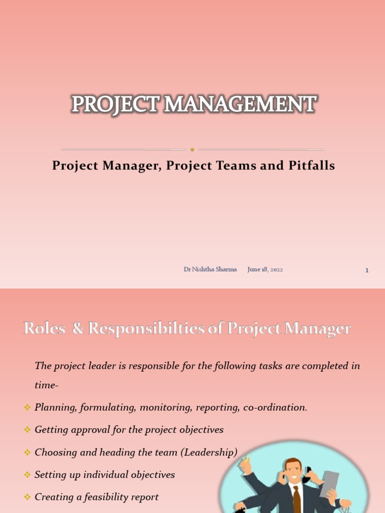 Project Manager Roles, Teams and Common Pitfalls | PDF | Motivational ...
