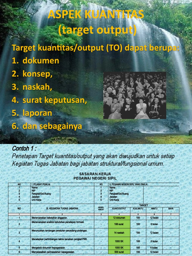 Contoh Target Kuantitas SKP PNS | PDF