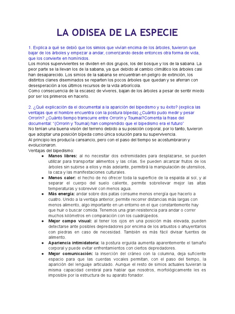 La Odisea de La Especie | PDF | neanderthal | Homo