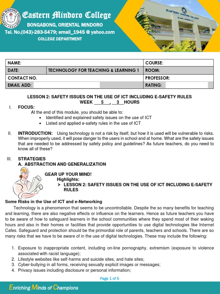 Module 2-Lesson 2 | PDF | Educational Technology | Cyberspace