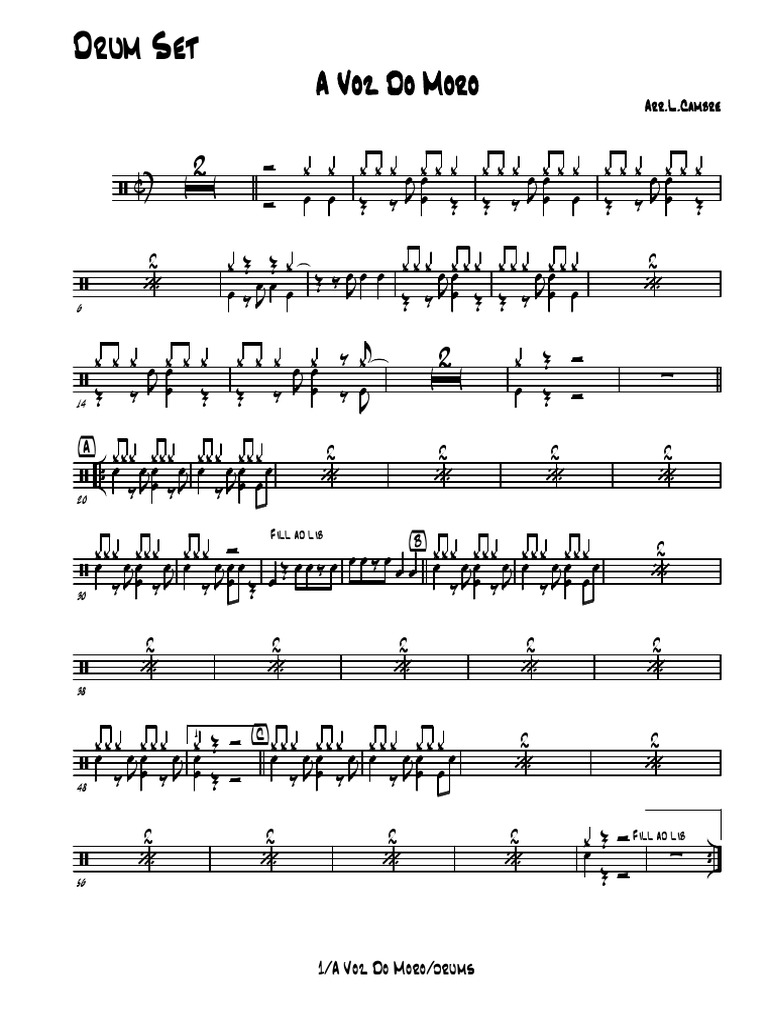 A Voz Do Moro - 005 Drum Set | PDF