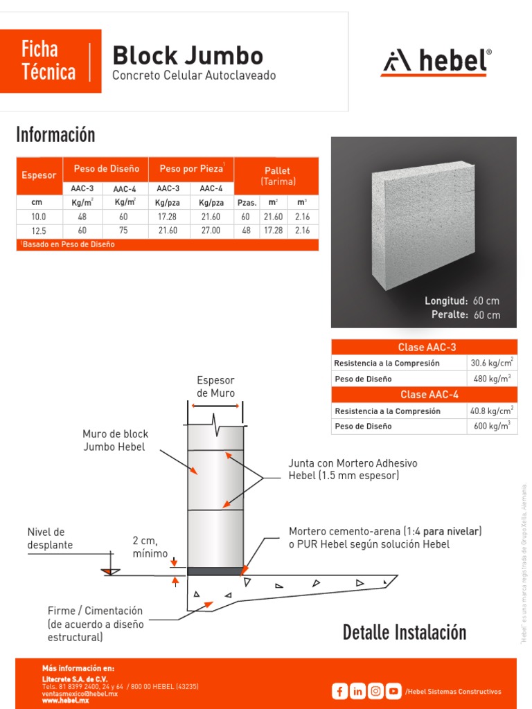Block Jumbo Ficha Tecnica v08.20 | PDF | Sectores Economicos