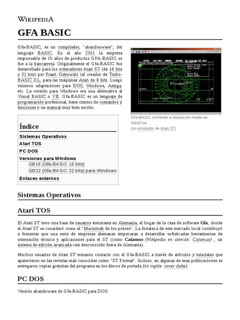 Gfa Basic | Descargar gratis PDF | Programación de computadoras | Edad ...