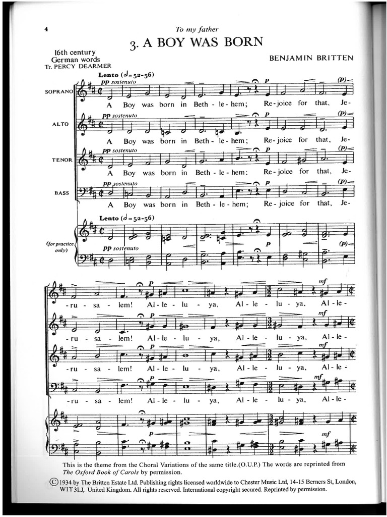 Britten.a Boy Was Born | PDF