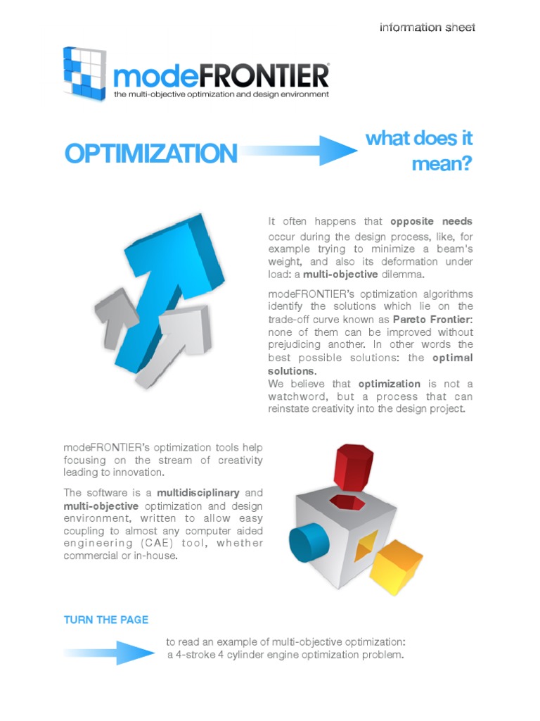 Modefrontier Optimization Concept Pdf Mathematical Optimization Areas Of Computer Science