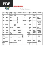 TIME TABLE Format | PDF