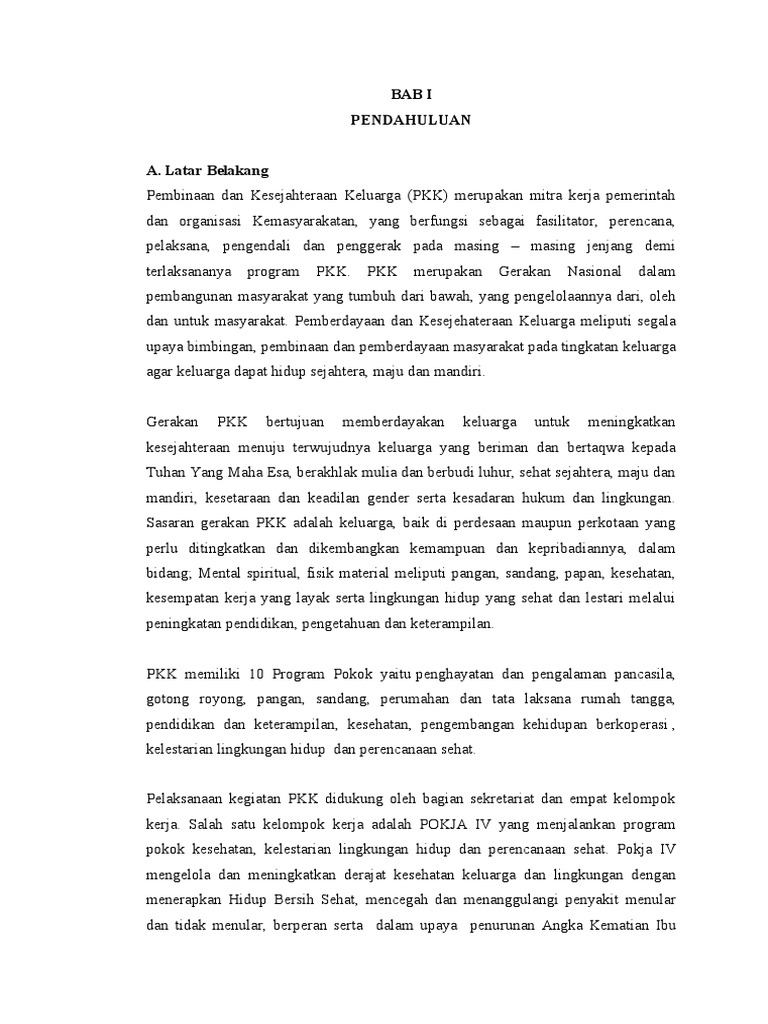 LAporan Pokja 4 Tahun 2020 | PDF