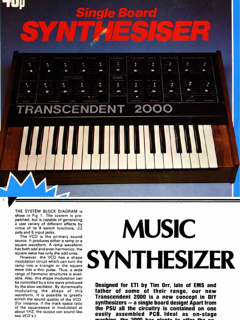 Transcendent 2000 Synthesizer | PDF
