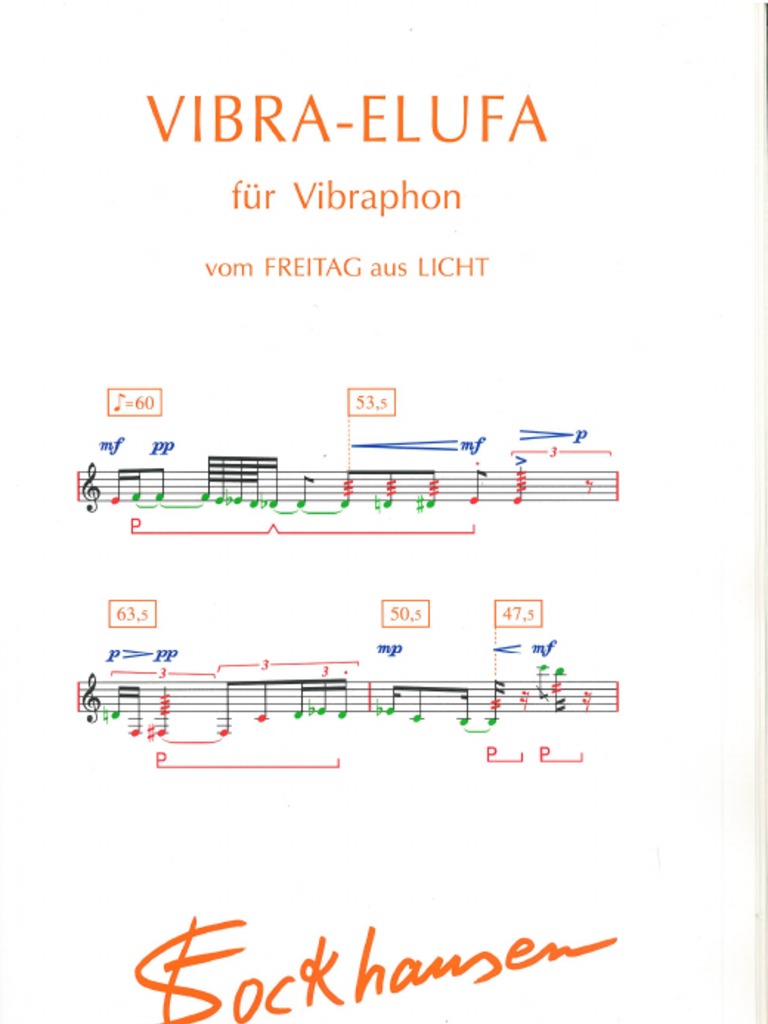 Karlheinz Stockhausen - Vibra Elufa | PDF