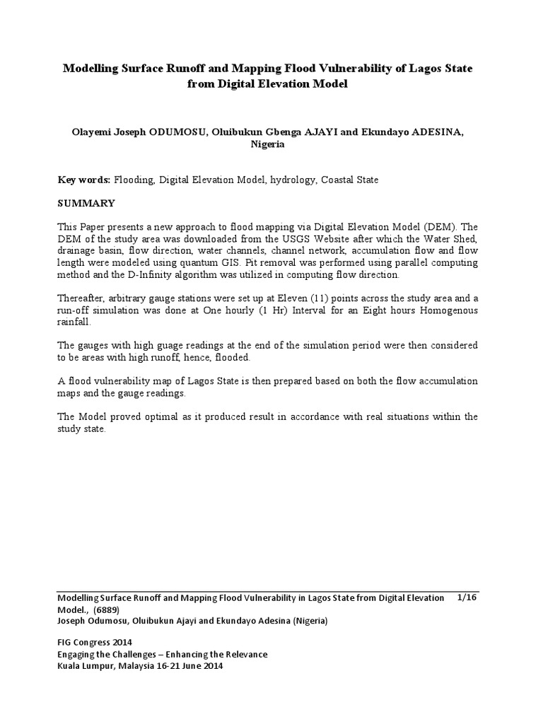 TS03G Odumosu Ajayi Et Al 6889 | PDF | Surface Runoff | Flood