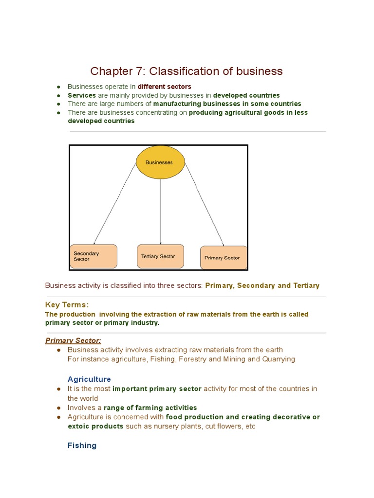 Chapter 7 - Classification of Business | PDF | Mining | Goods