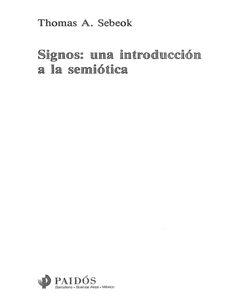 Sebeok - Signos | PDF
