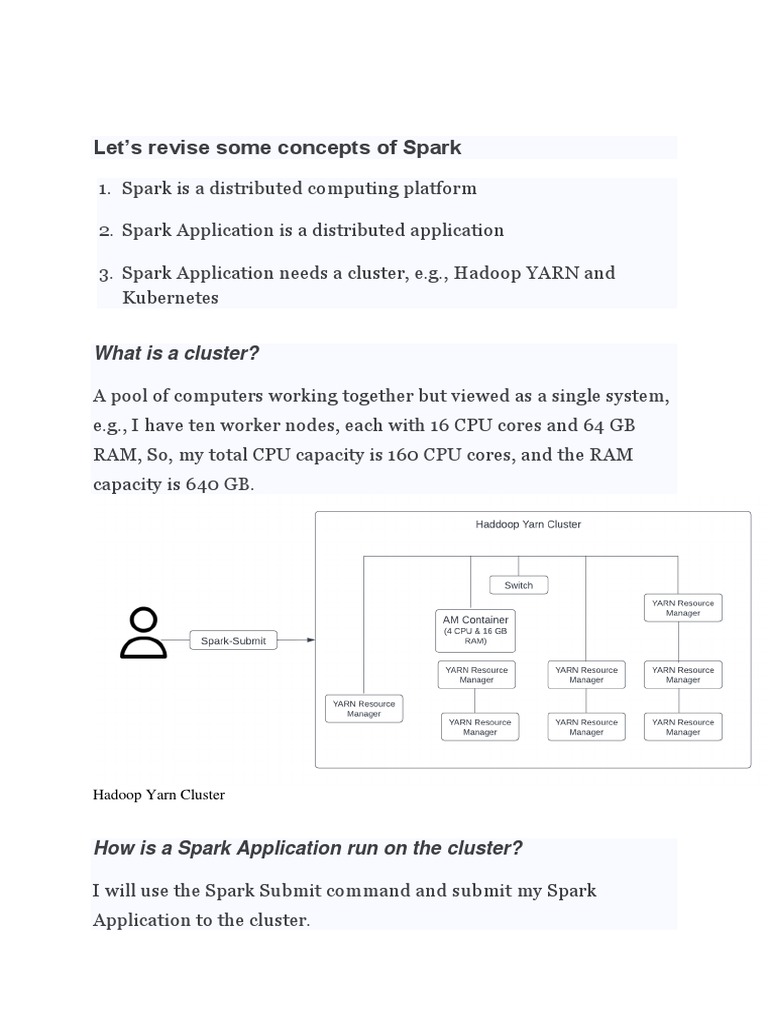 Spark Concept | PDF | Apache Spark | Computer Cluster