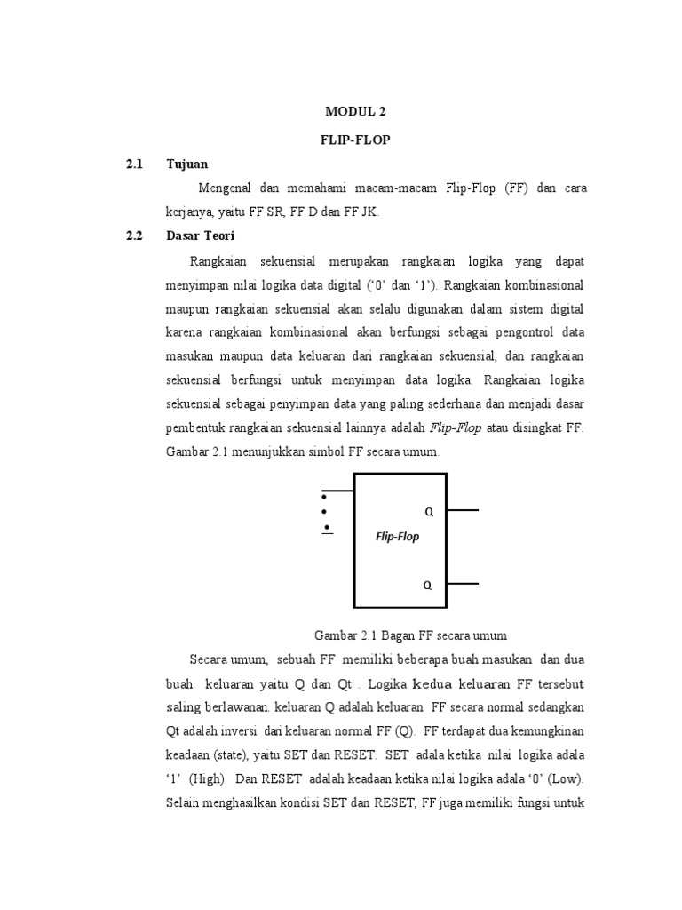 Laporan Modul 2 Flip Flop | PDF