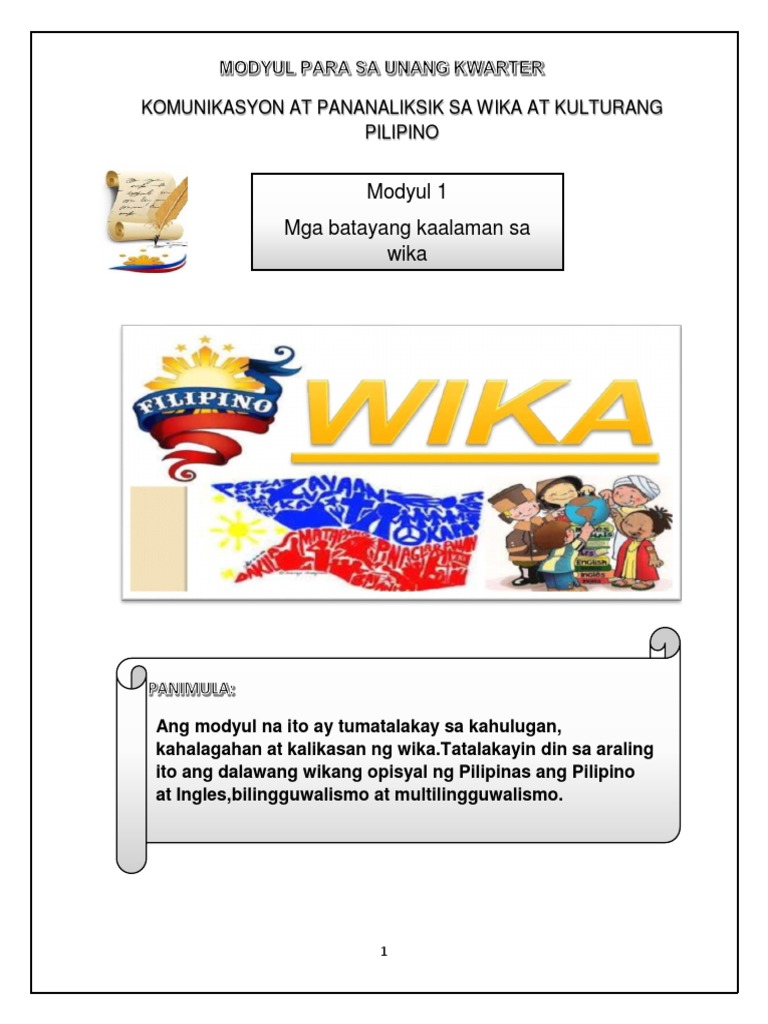 1st Quarter Modyul Sa KPWKP 2022-2023 | PDF