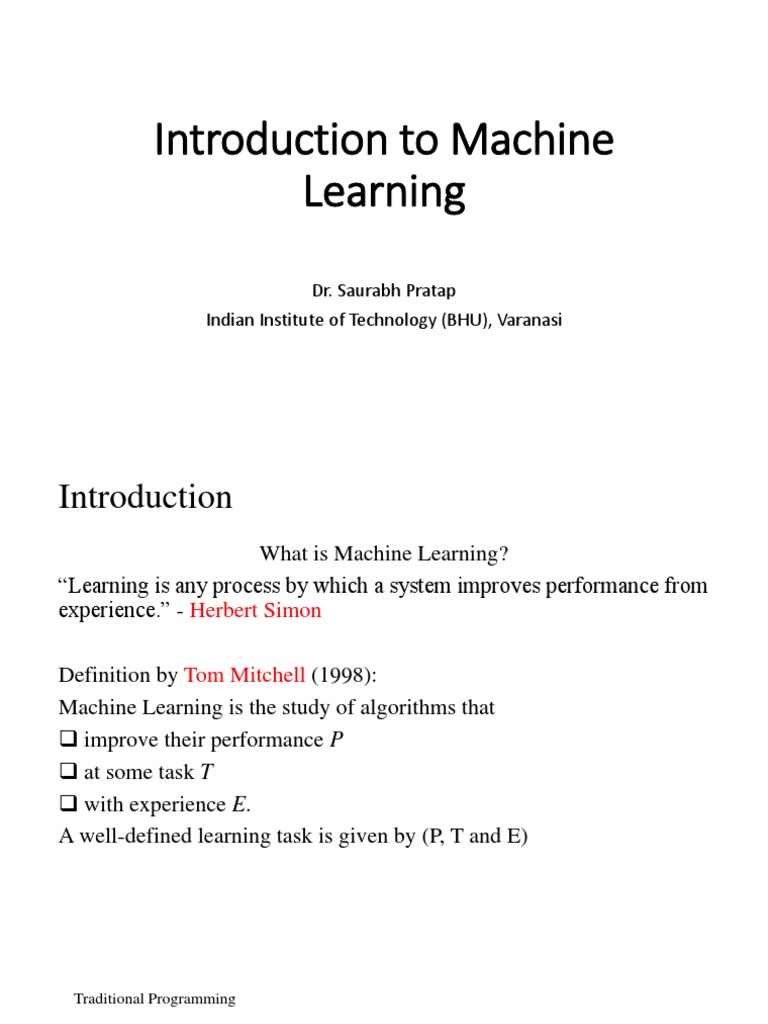 Introductory Slide (ML) | Download Free PDF | Machine Learning ...