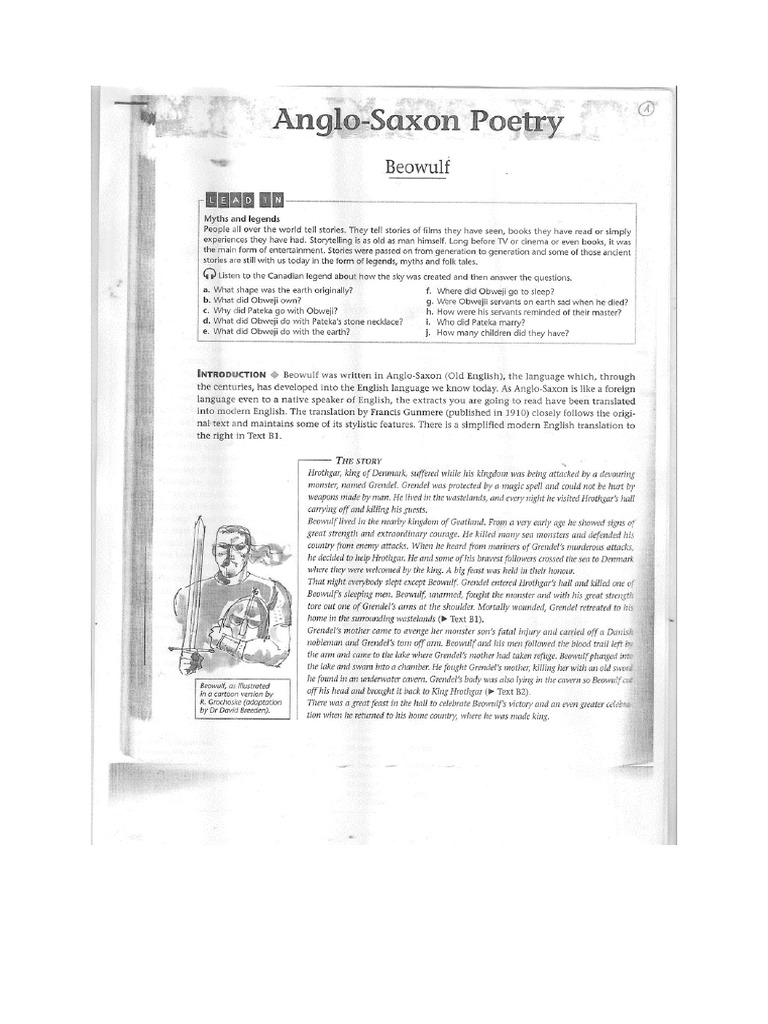 Beowulf Anglo Saxon Poetry | PDF
