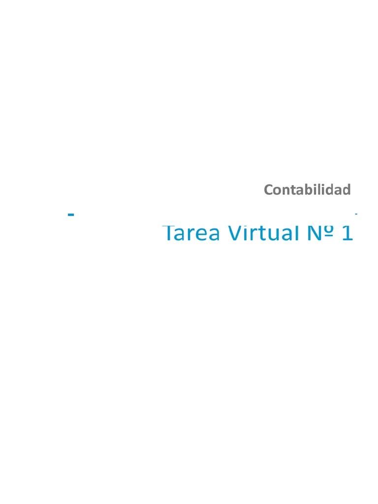 Tarea Virtual 1 Unidad 1 | PDF | Contabilidad | Estado financiero