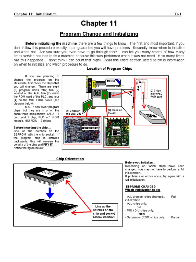 Mitsubishi Injection Molding Initialization Guide | PDF | Read Only ...