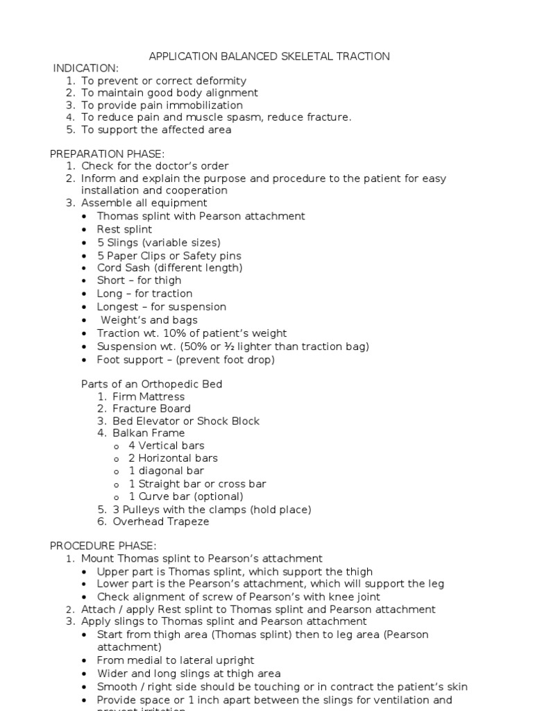 Balanced Skeletal Traction | PDF | Hip | Knee