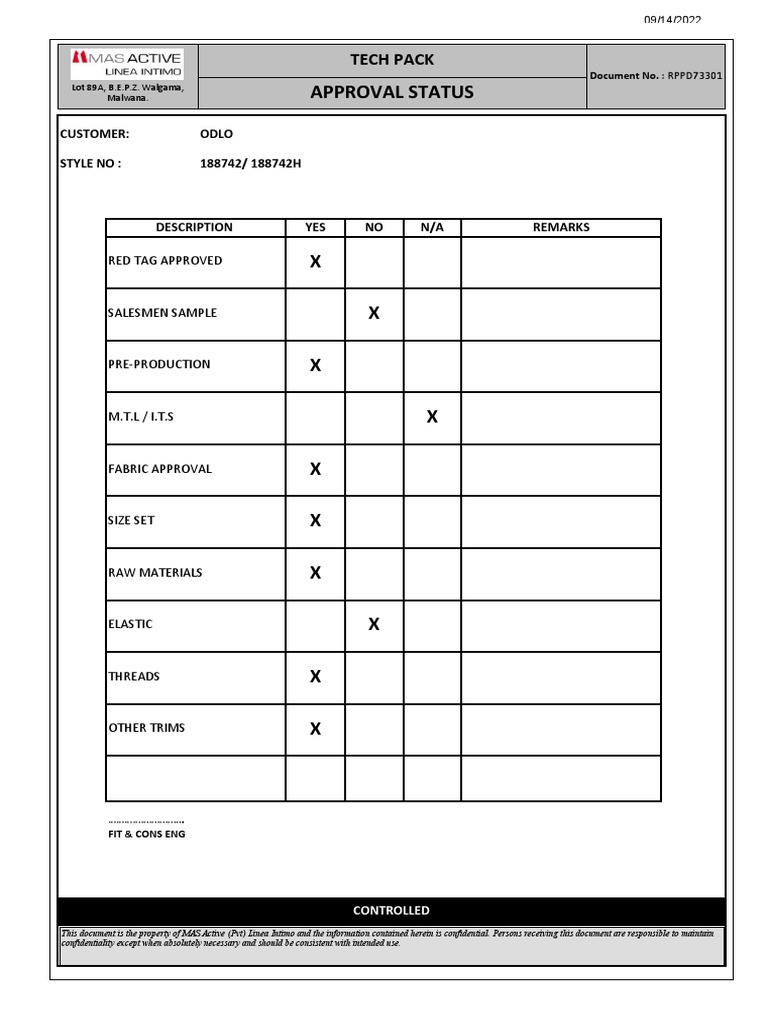 18742H Approval Status | PDF
