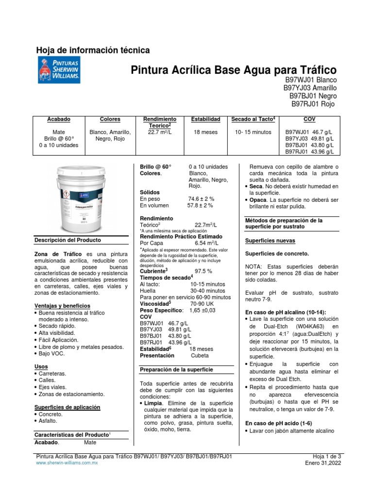 Pintura Acrílica Base Agua para Tráfico | PDF | Cepillo | Pintar