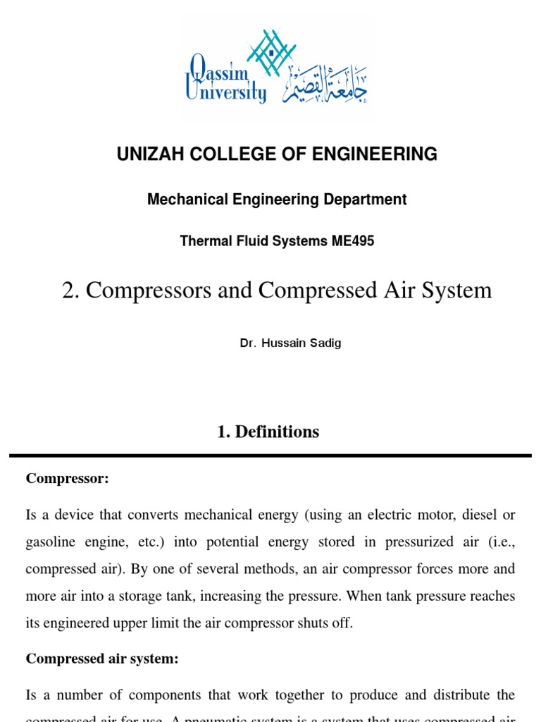 Compressed Air Systems Guide | PDF