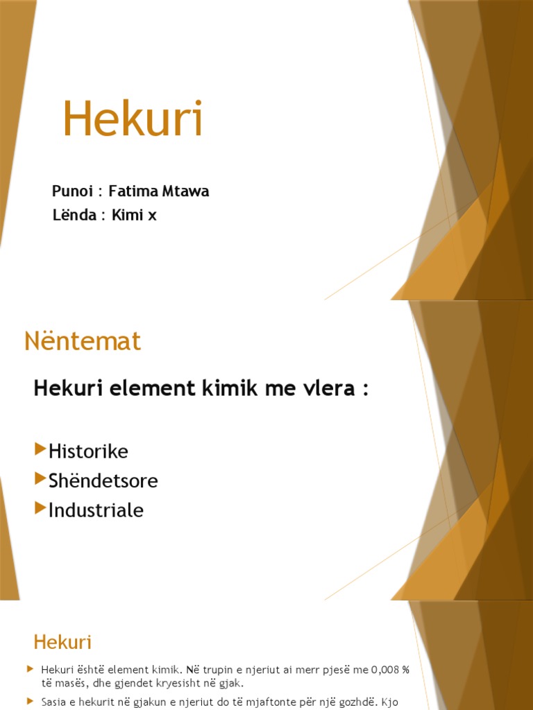 Hekuri, Element Kimik - Projekt Kimi 10 | PDF
