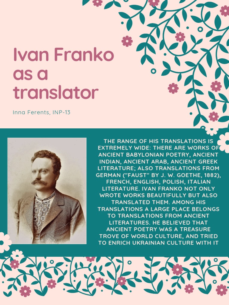 Ivan Franko As A Translator | PDF