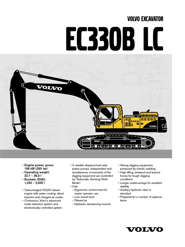 VOLVO EXCAVATOR - Volvo Construction Equipment | PDF | Horsepower ...